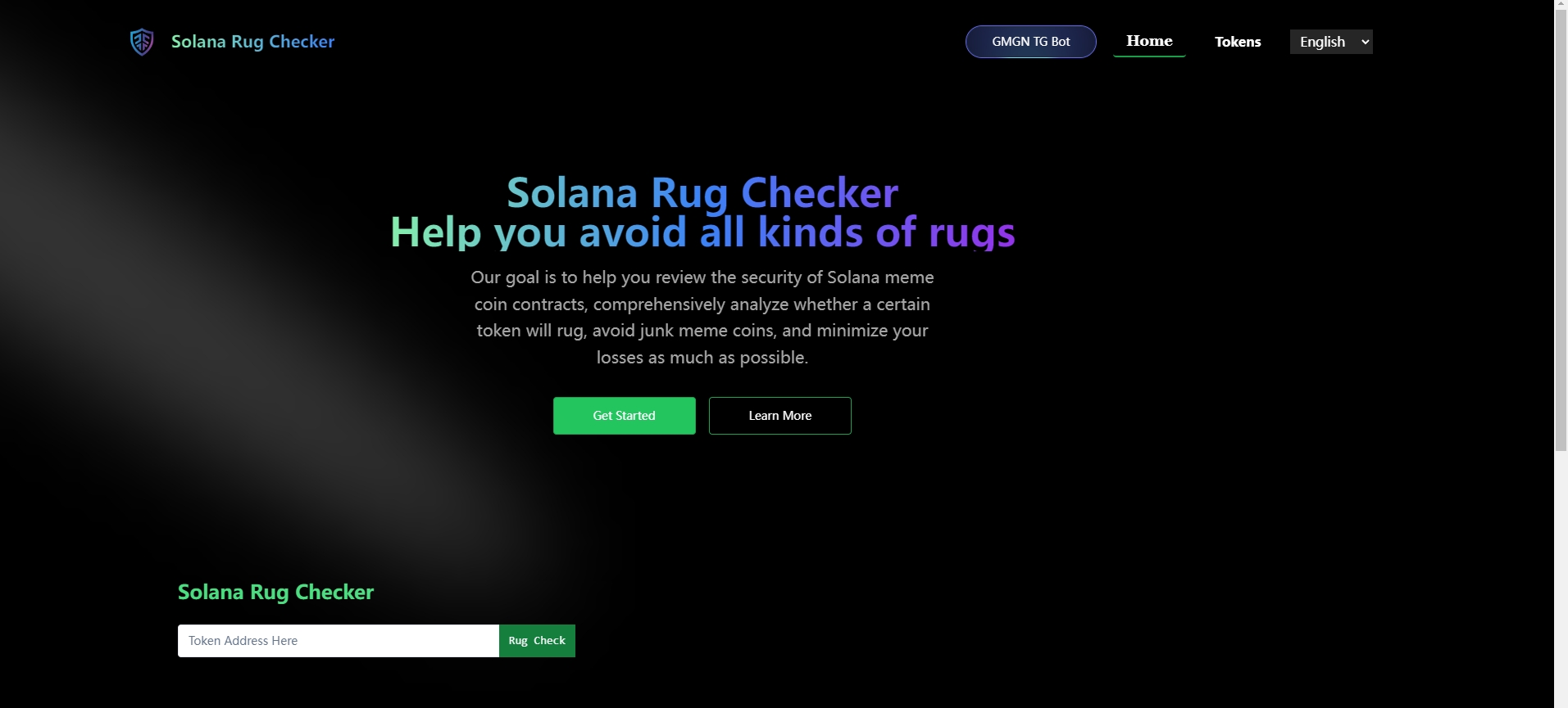 Solana Rug Checker || get